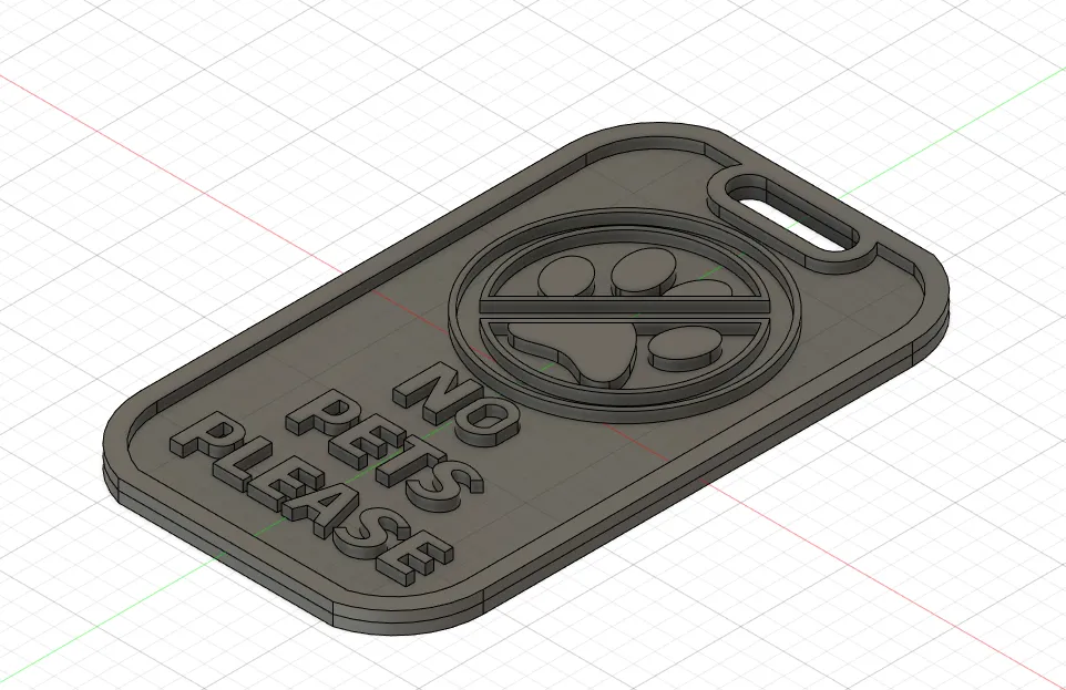 No Touching Service Dog Tag by Zellor | Download free STL model ...