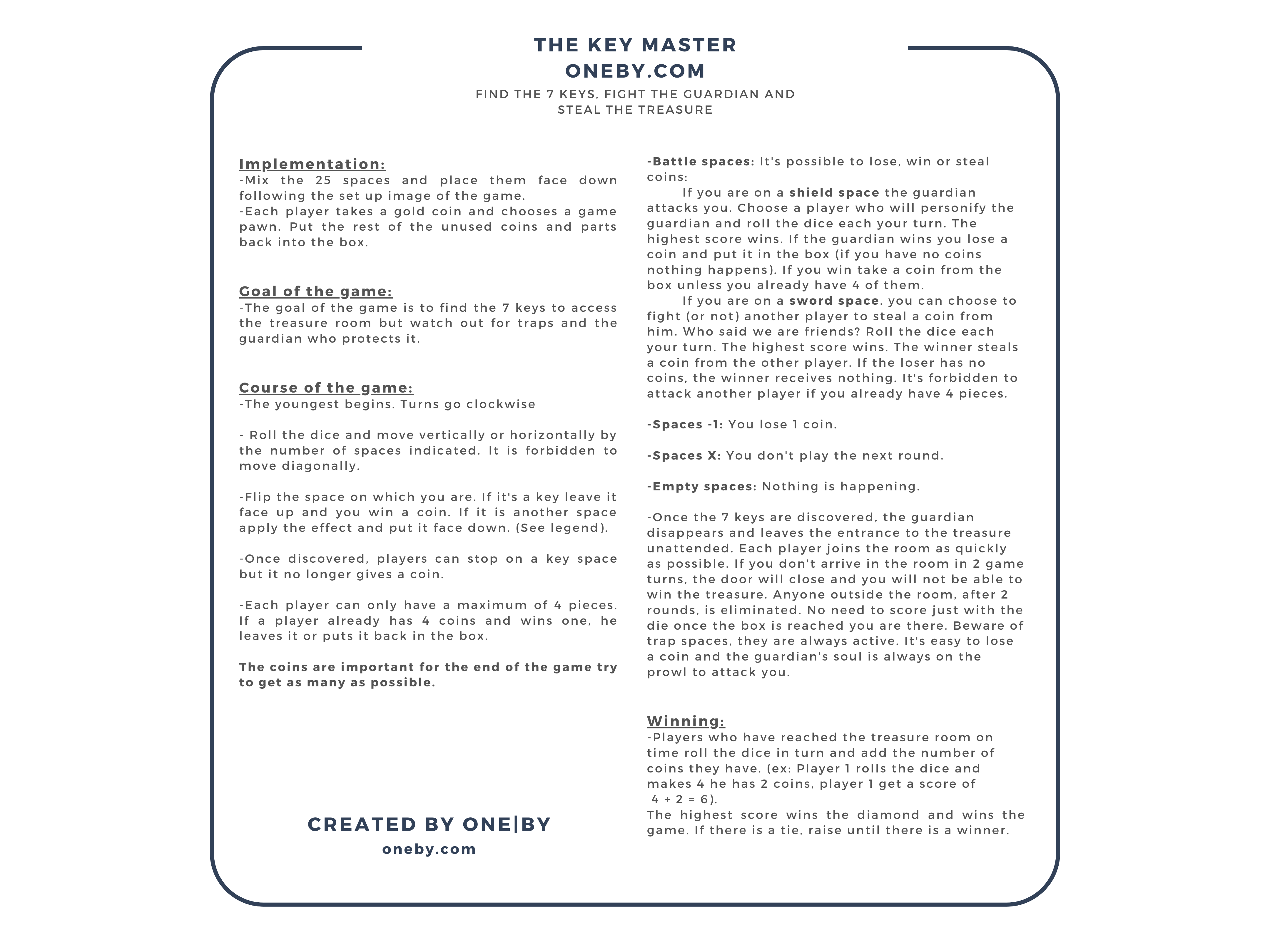 The Key Master - A Minimalist Boardgame by one|by | Download free STL ...