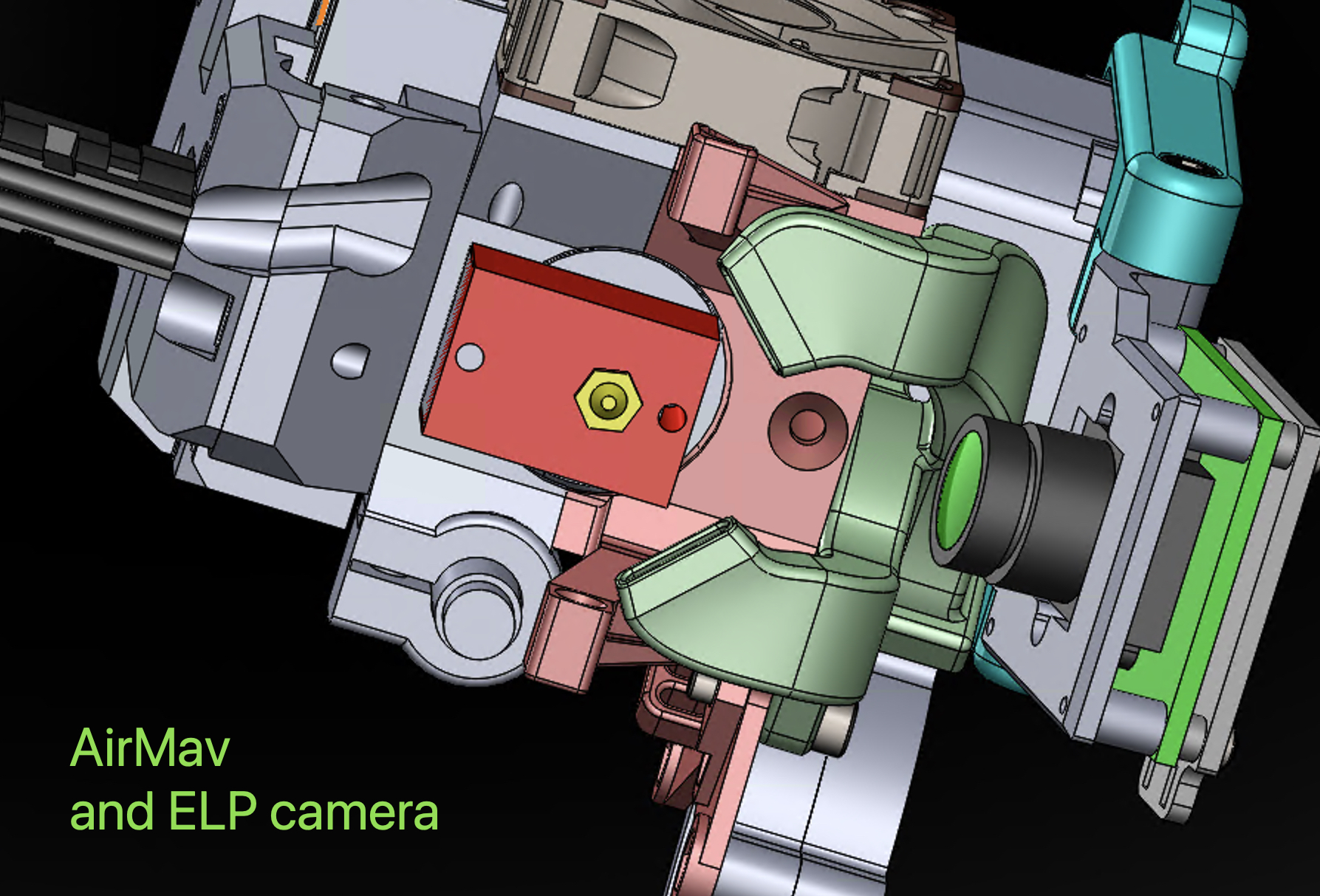 AirMav : Cooling duct, nozzle lock and USB camera (Prusa MK3S+) von ...