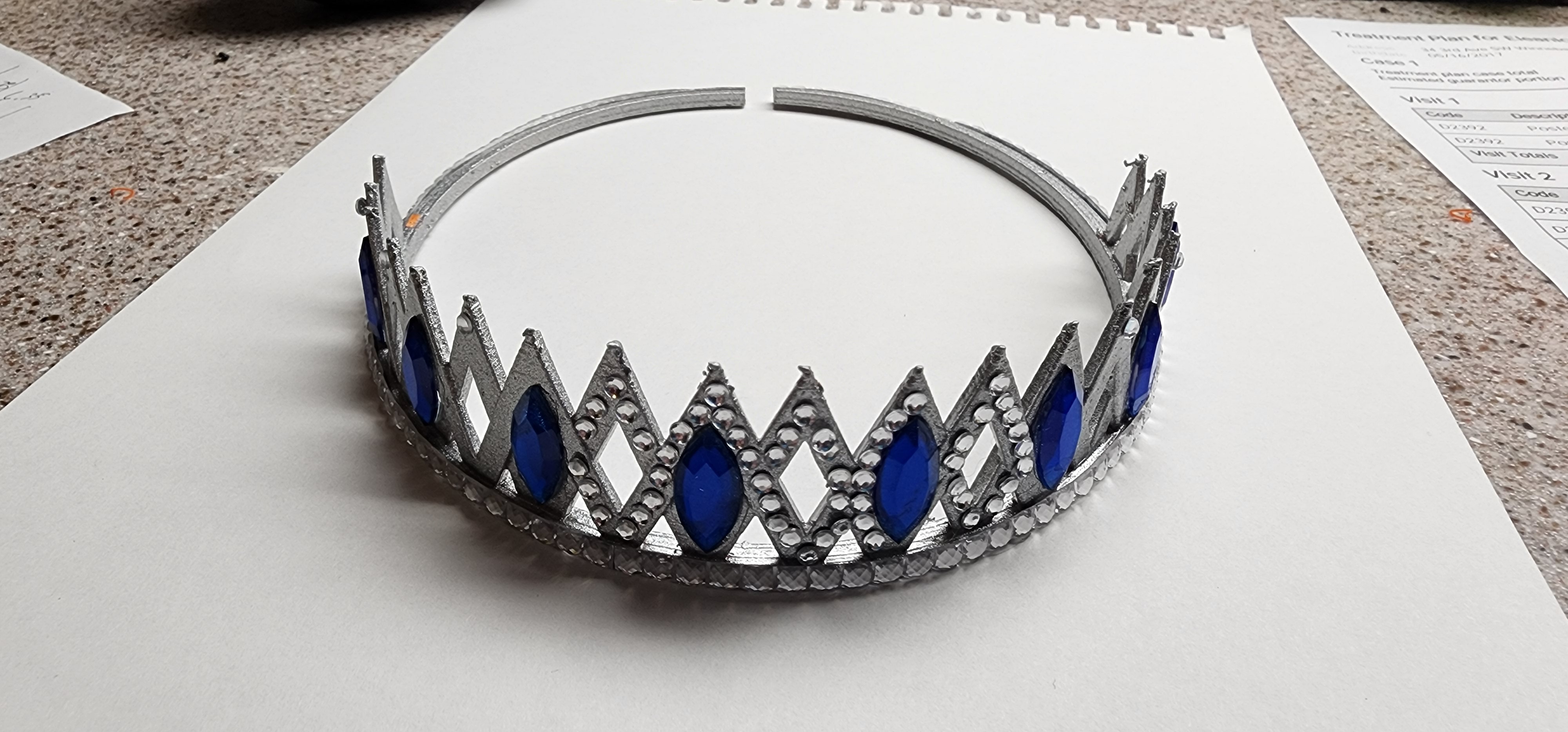 Queen Crown von Wallace3D | Kostenloses STL-Modell herunterladen ...