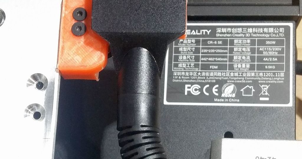 Creality CR6 SE heatbed cable adapter rotate Strain Relief by thr333ddd ...