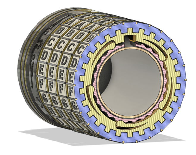 Cryptex (5, 6, 7, 8 or 10 letter wheels) von Cees | Kostenloses STL ...