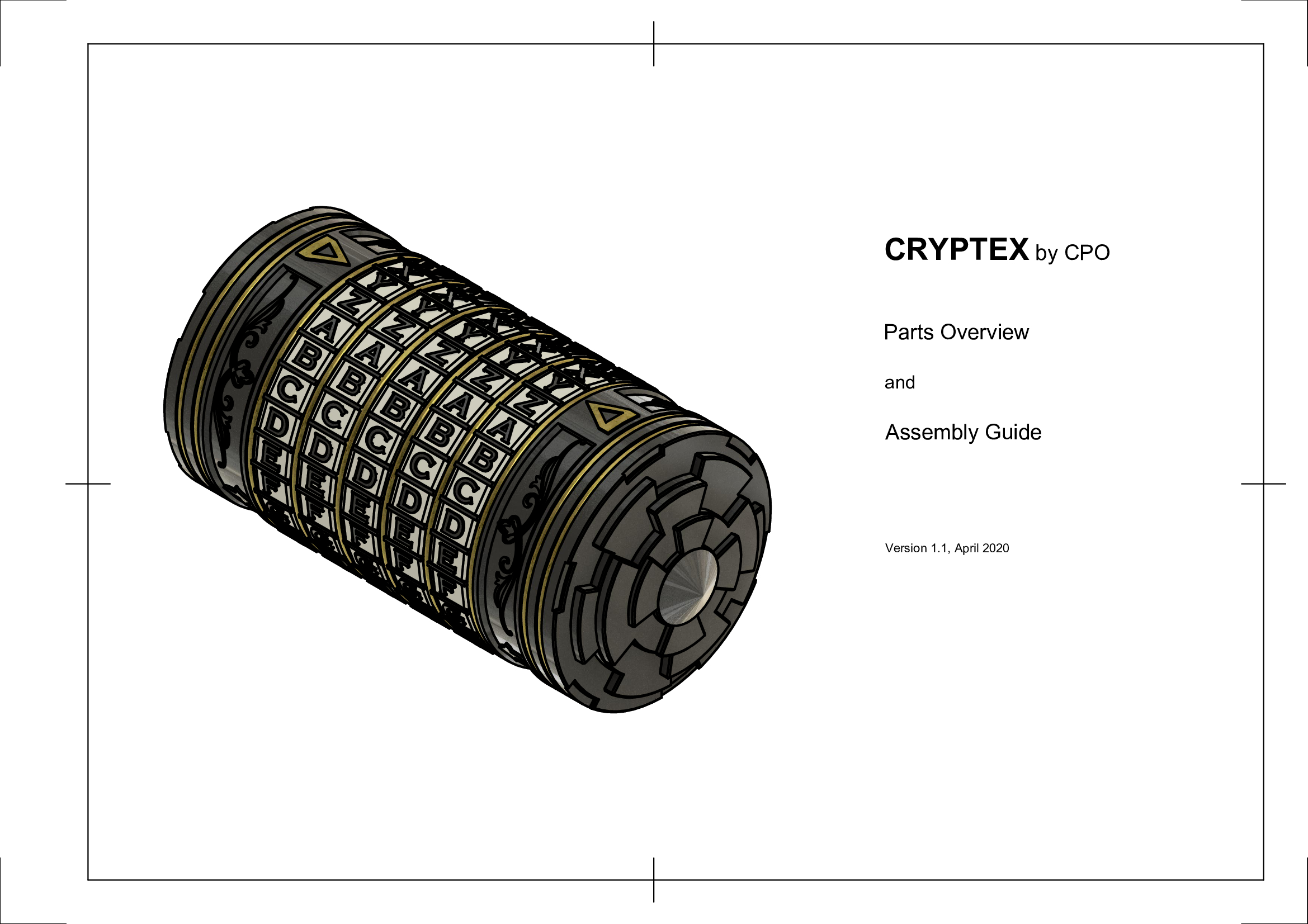 Cryptex (5, 6, 7, 8 or 10 letter wheels) by Cees | Download free STL model | Printables.com