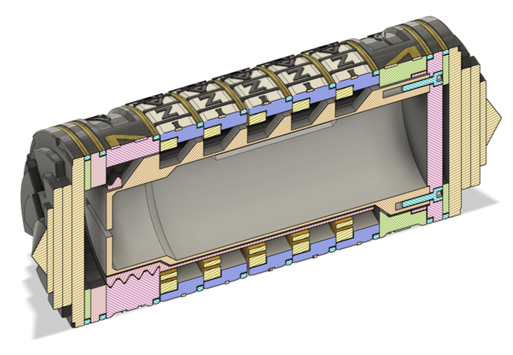 Cryptex (5, 6, 7, 8 or 10 letter wheels) by Cees | Download free STL ...