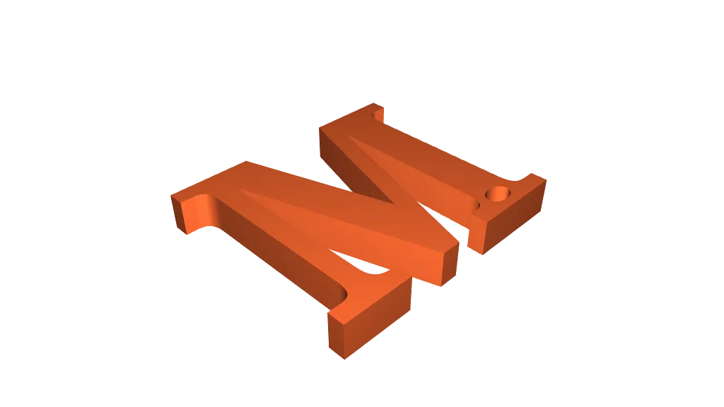 M keychain by Everyday Normal Guy | Download free STL model ...