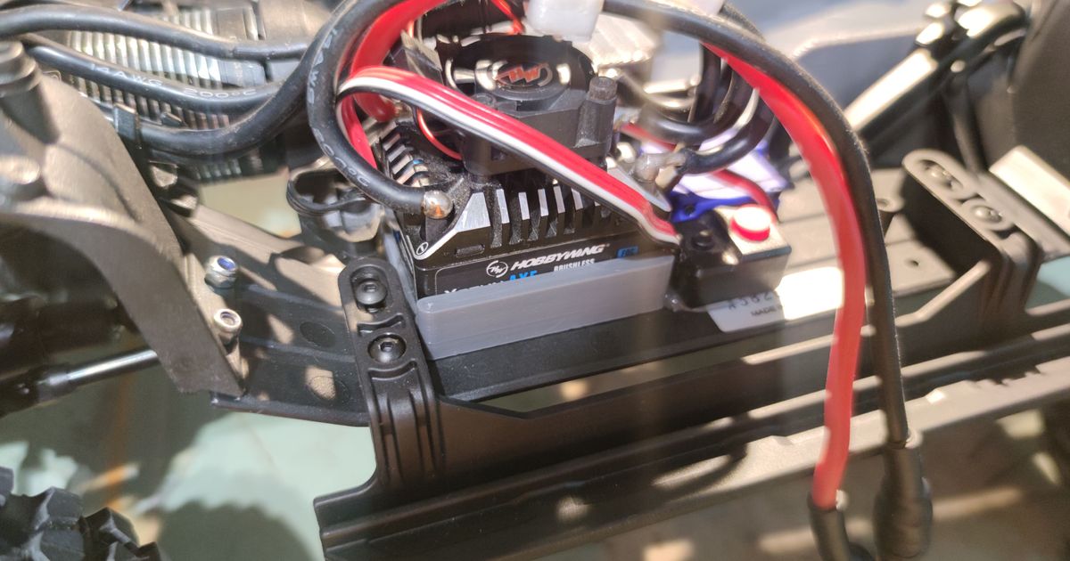 TRX4 custom ESC mount by ahead_RC | Download free STL model ...