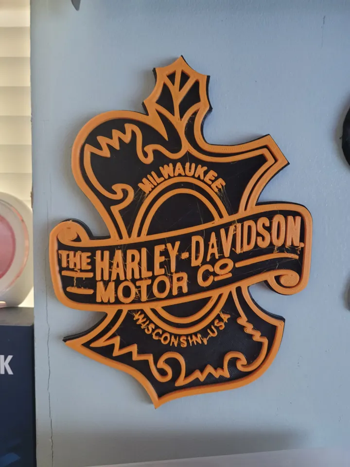 Old School Harley Logo by Motorhead Mitch | Download free STL model ...