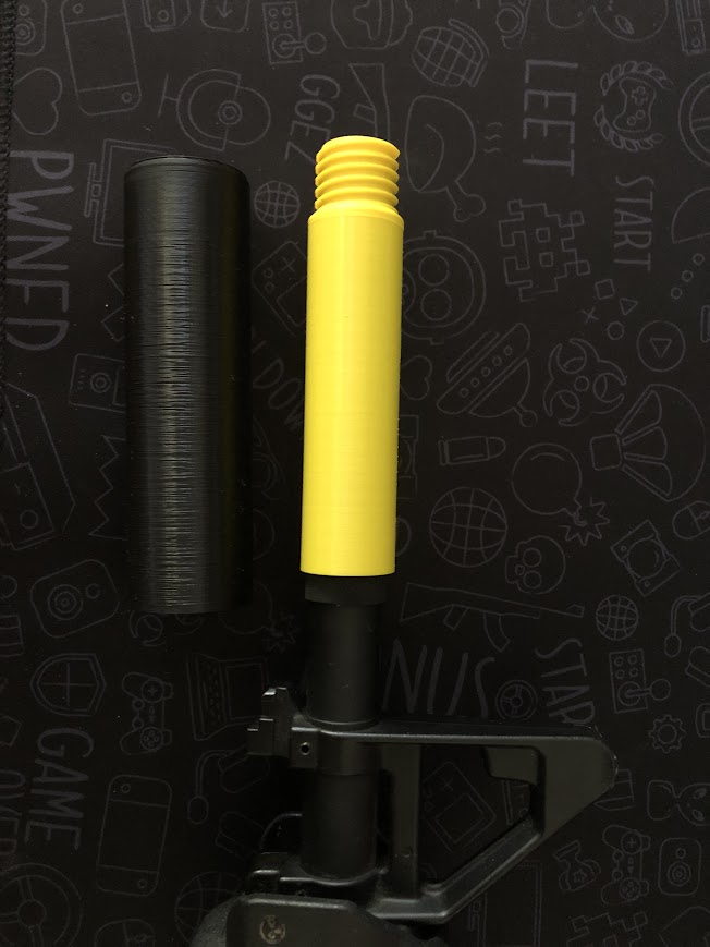 Airsoft 10cm Flash Hider with cover/silencer style by LordWalls ...