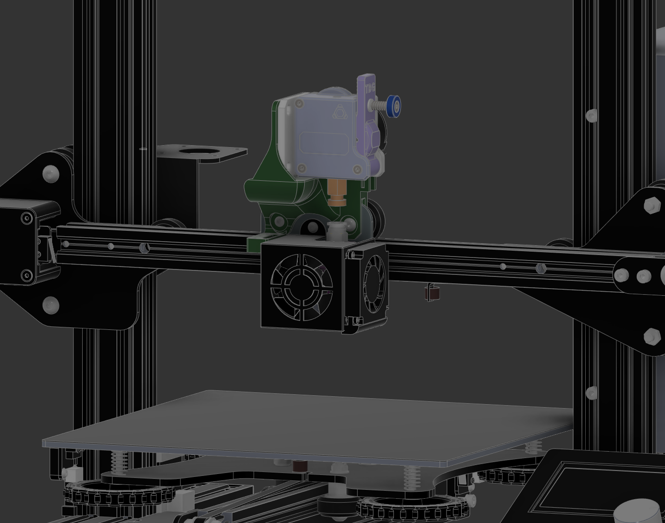 Triangle Lab TBG-lite DirectDrive mount for Ender 3 by EMAXX620 ...