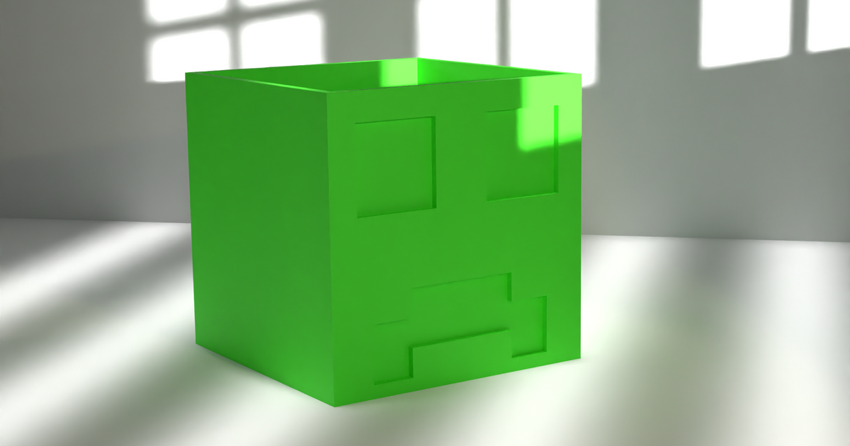 Minecraft Creeperhead Vase by Gliimps | Download free STL model ...