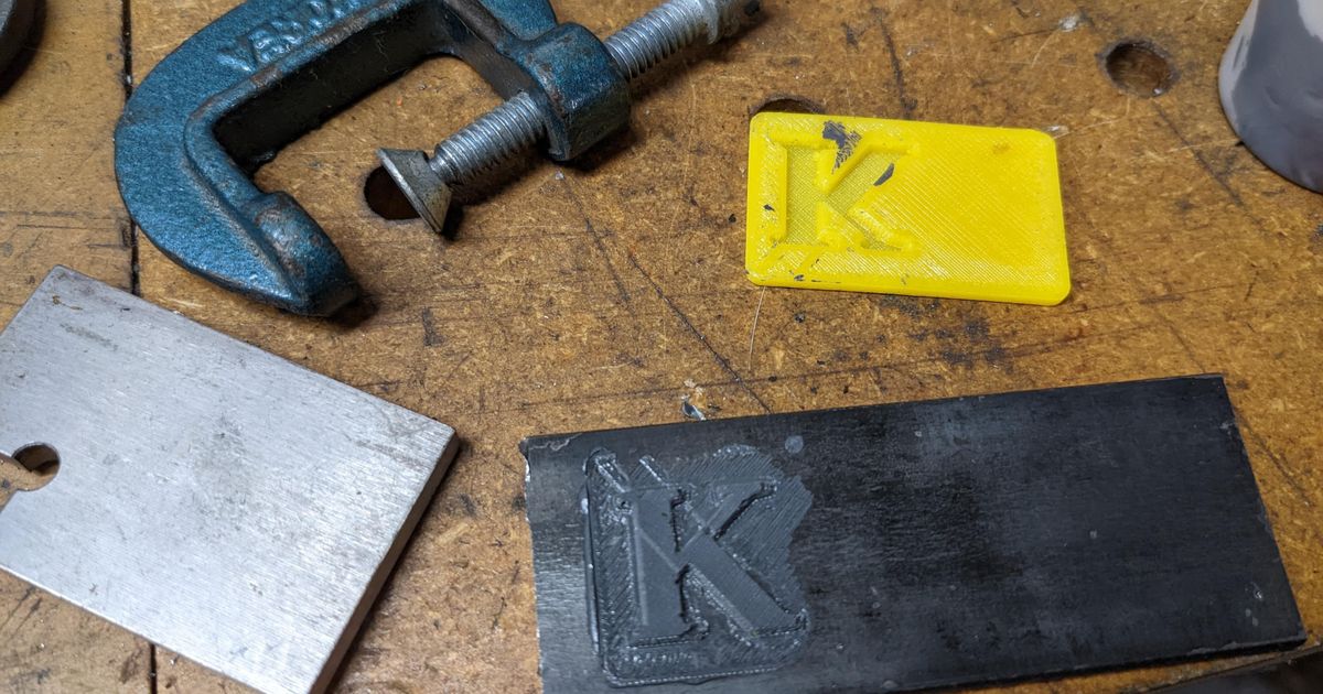 Cast Metal Lettering Effect - Fake Cast Lettering Mold Proof of Concept ...