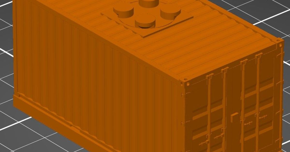 8x4 brick shipping container by Nautilus | Download free STL model ...