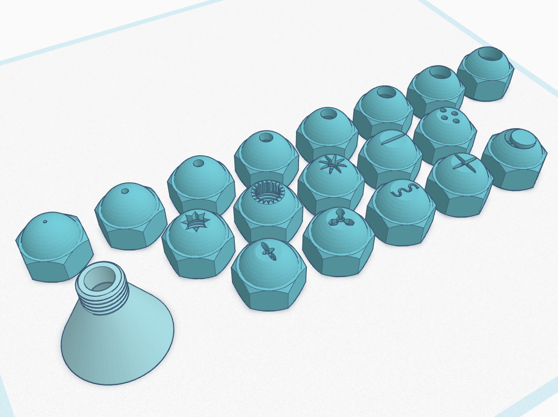 Piping Bag Tips 🧁 by Triple G Workshop | Download free STL model ...