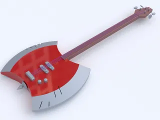 Adventure Time Marceline's Bass Axe by Ubermeisters | Download free STL ...