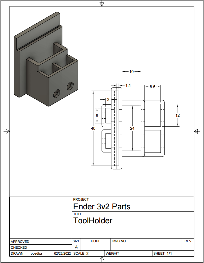 Tool Holder by Andrew Miller | Download free STL model | Printables.com