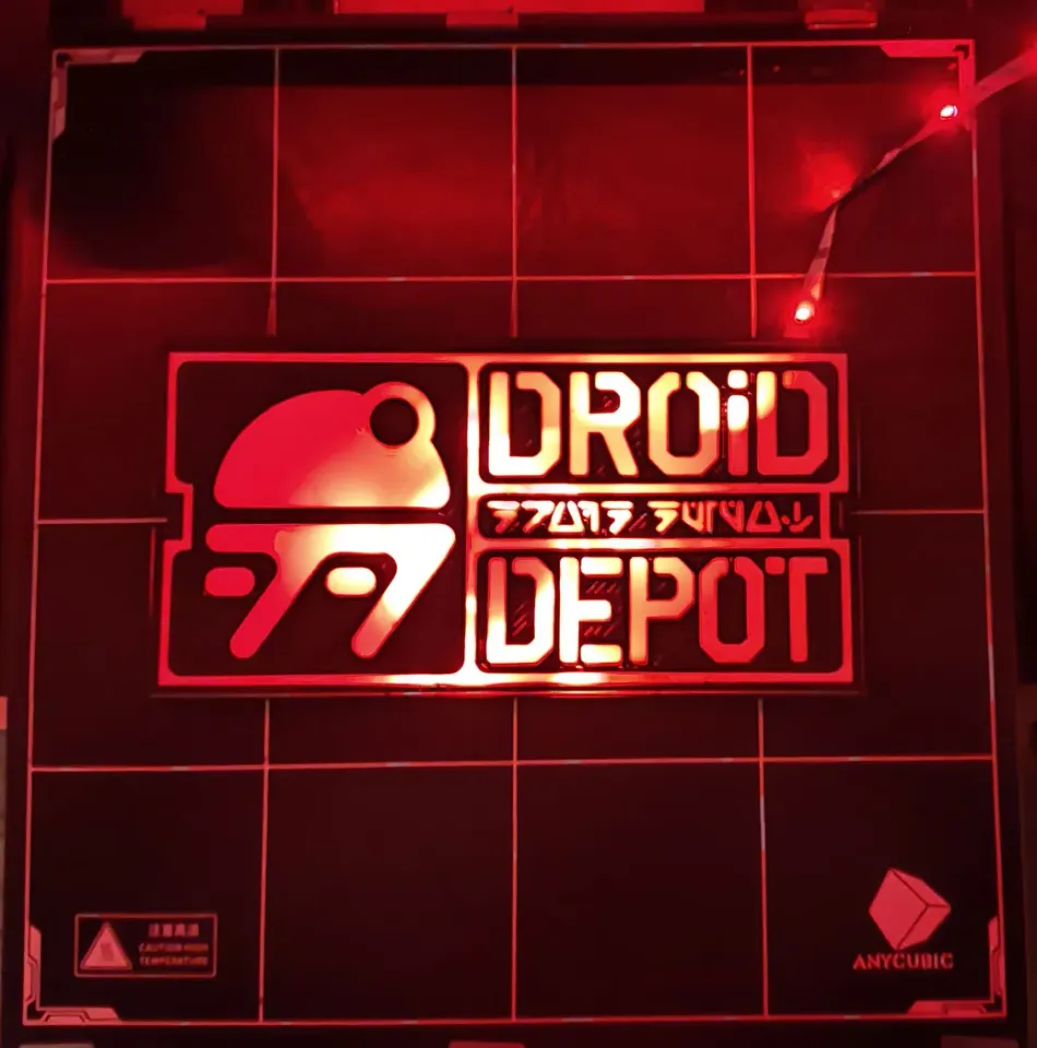 Droid Depot LED Sign by soy8bit | Download free STL model | Printables.com
