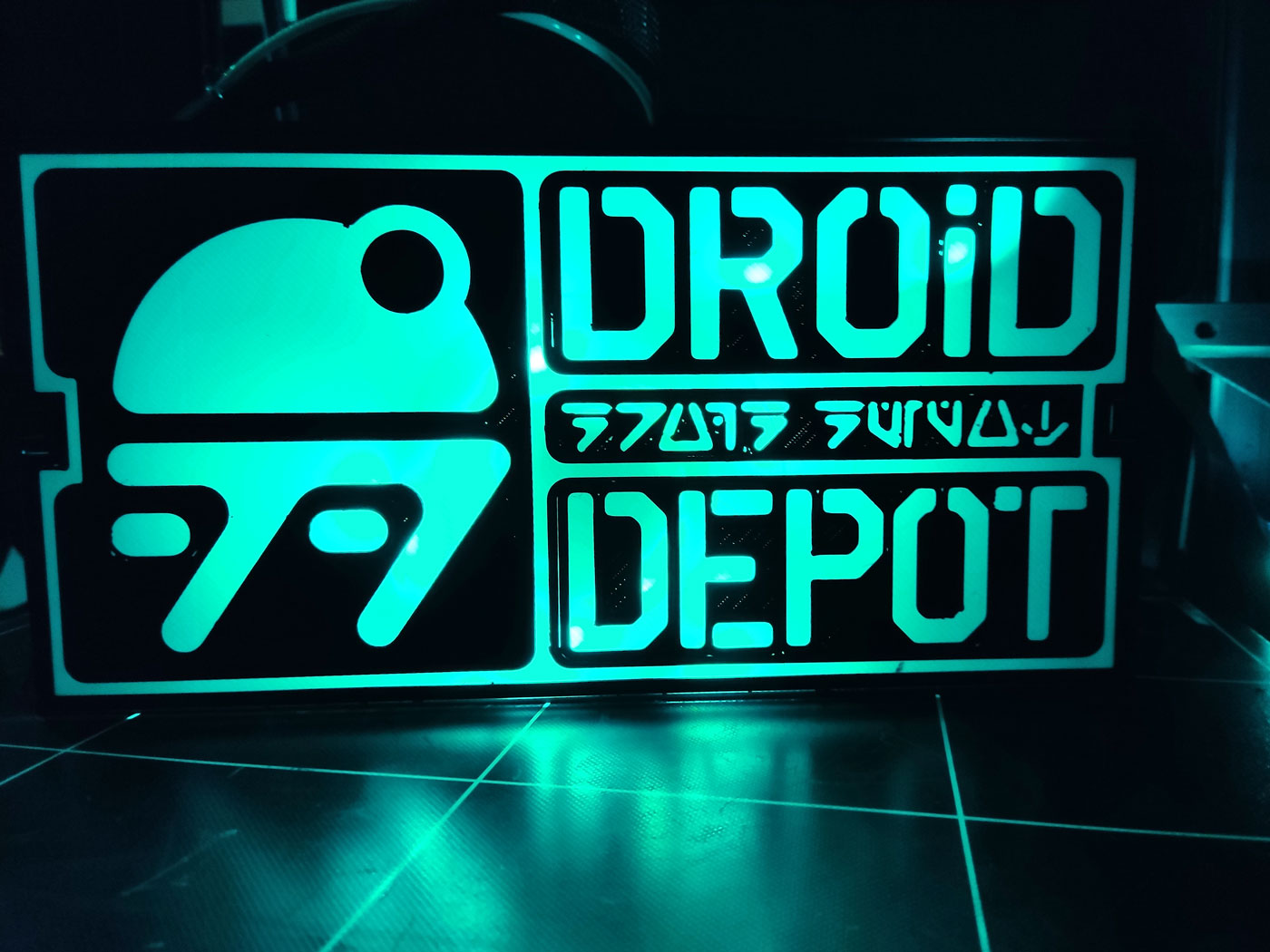 Droid Depot LED Sign by soy8bit | Download free STL model | Printables.com