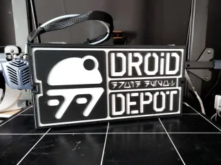 Droid Depot LED Sign by soy8bit | Download free STL model | Printables.com