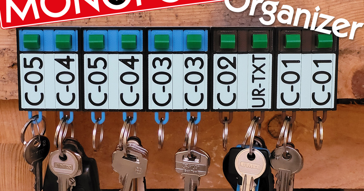 Modular Key hanger - Parametric Text - No MMU - V1 by Olo Deepdelver ...