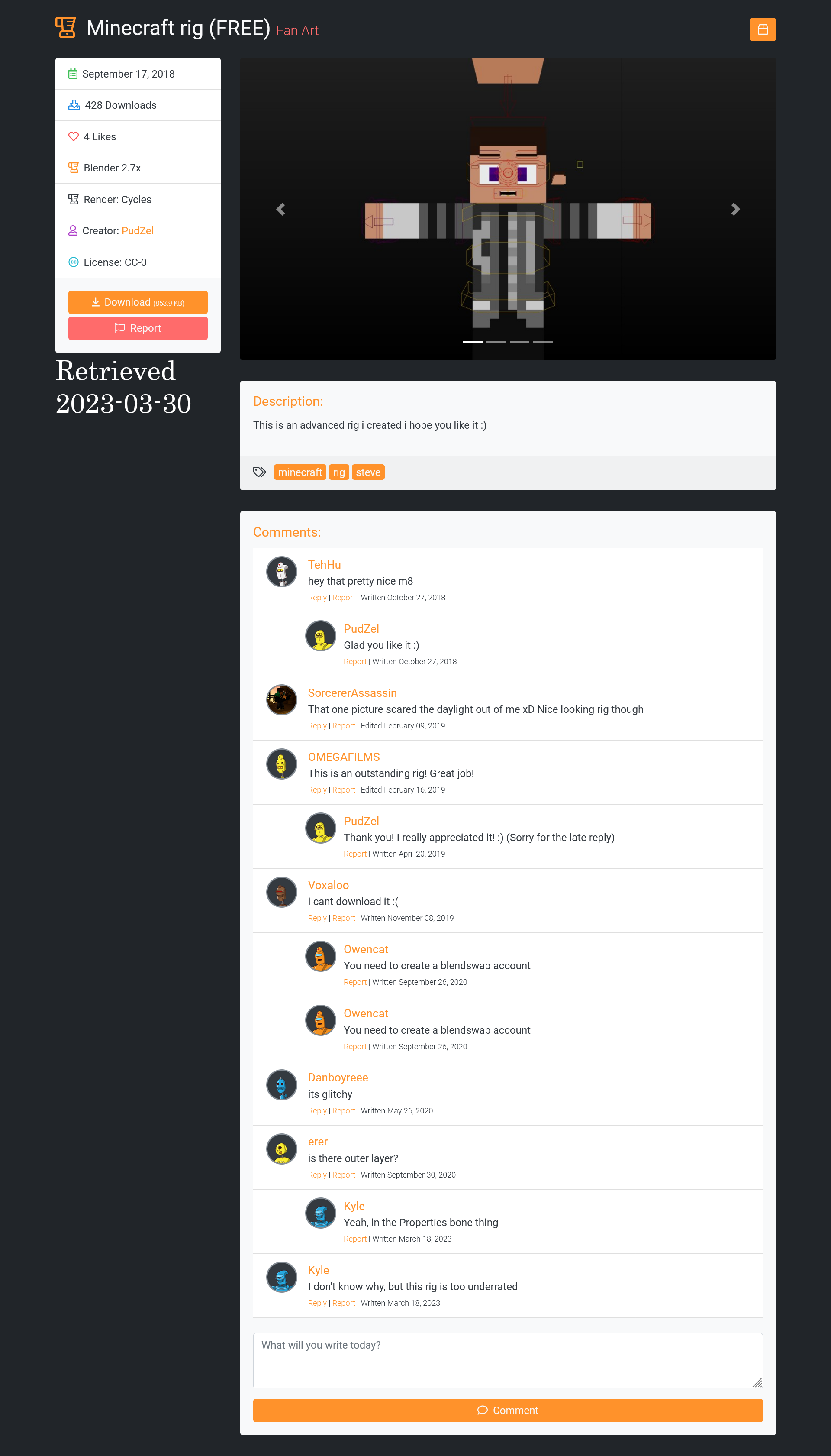 Minecraft rig (FREE) by Books | Download free STL model | Printables.com