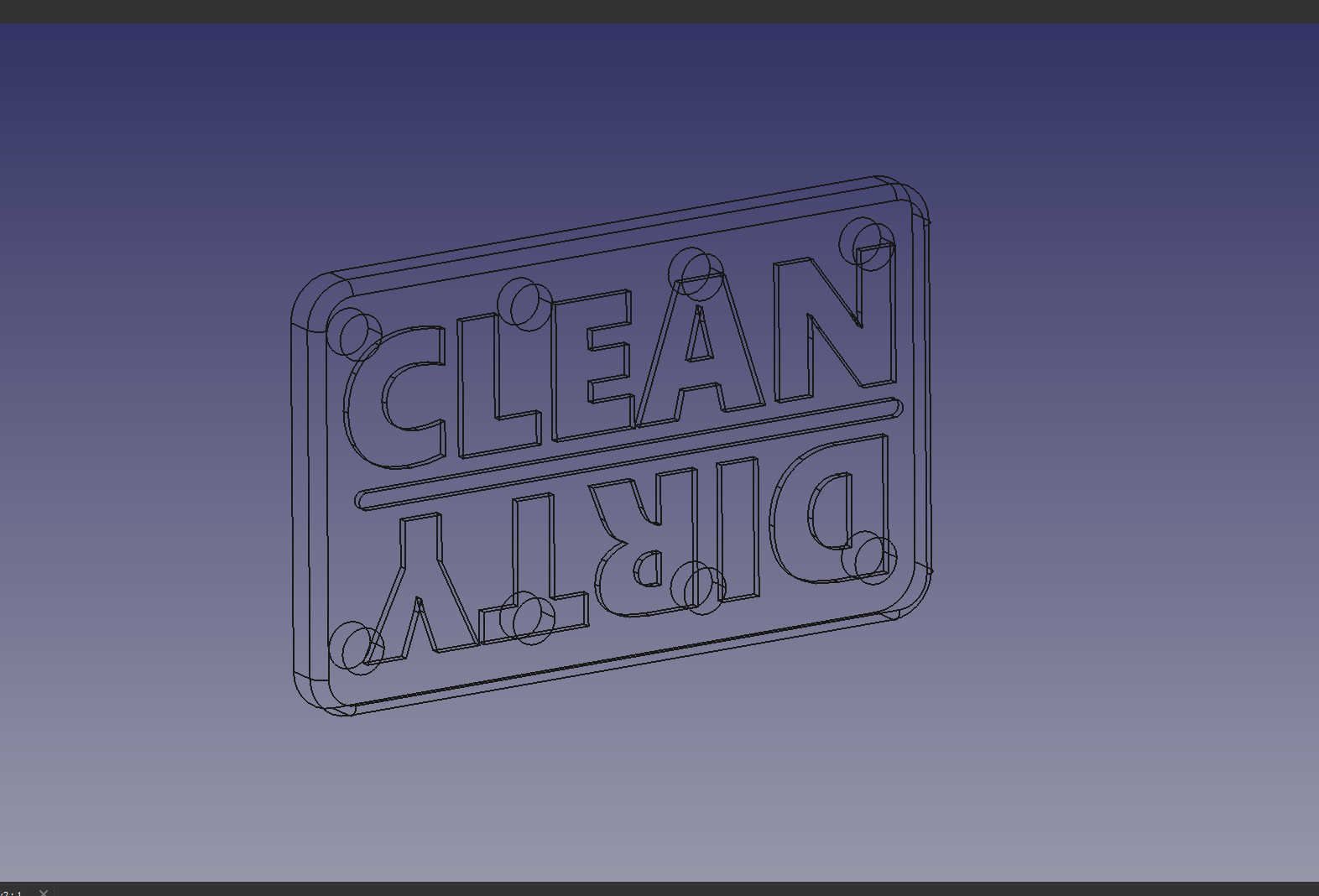 Simple Magnetic Dishwasher Sign by ub3rmario | Download free STL model ...
