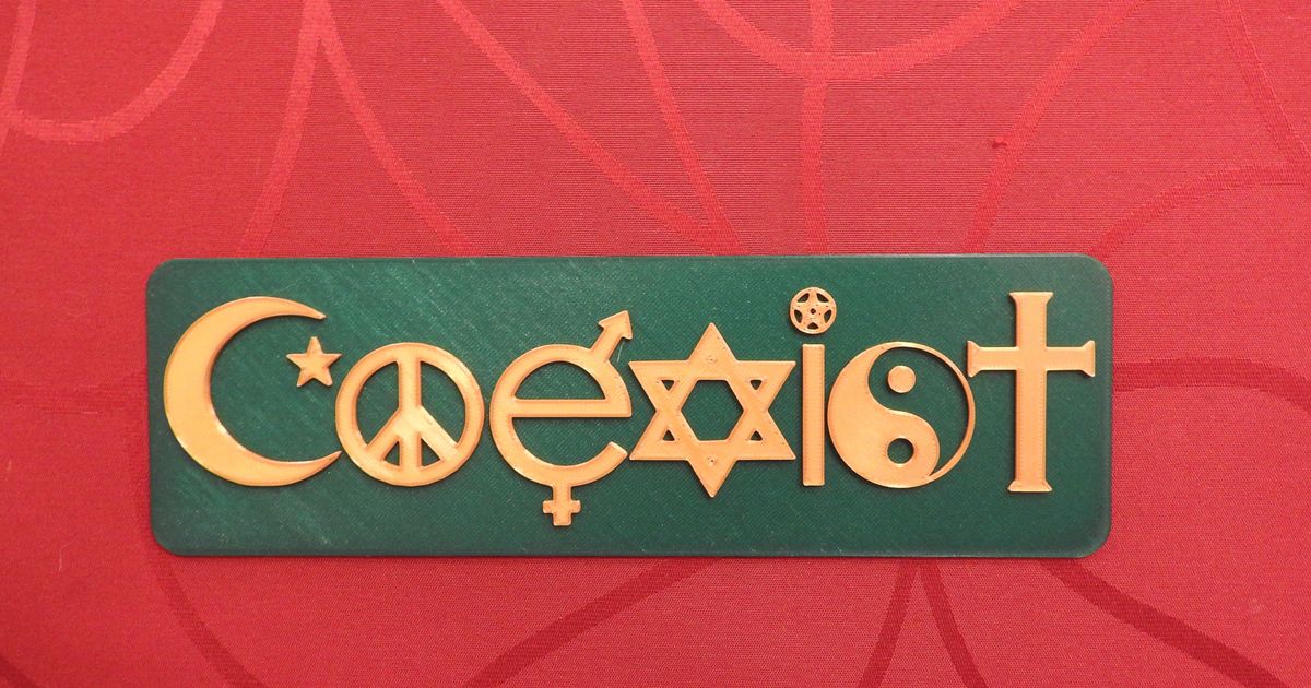 Coexist! by Ozzy The Artist | Download free STL model | Printables.com