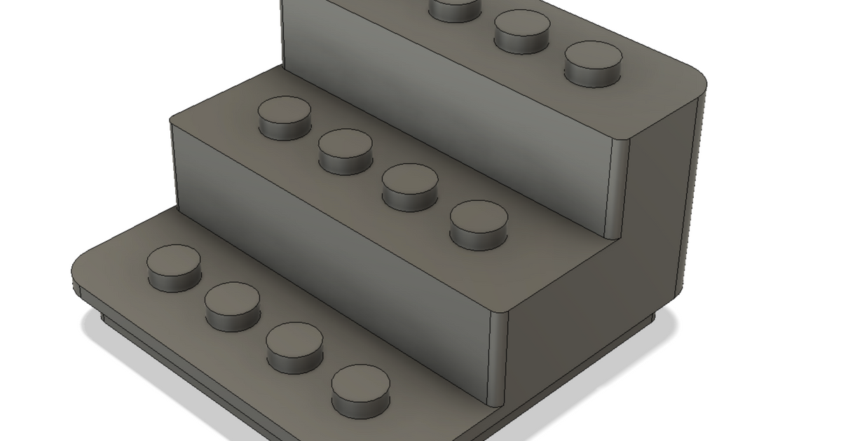 Gridfinity Minifigure 3 tier Display base 1x4 par VersusMakes ...
