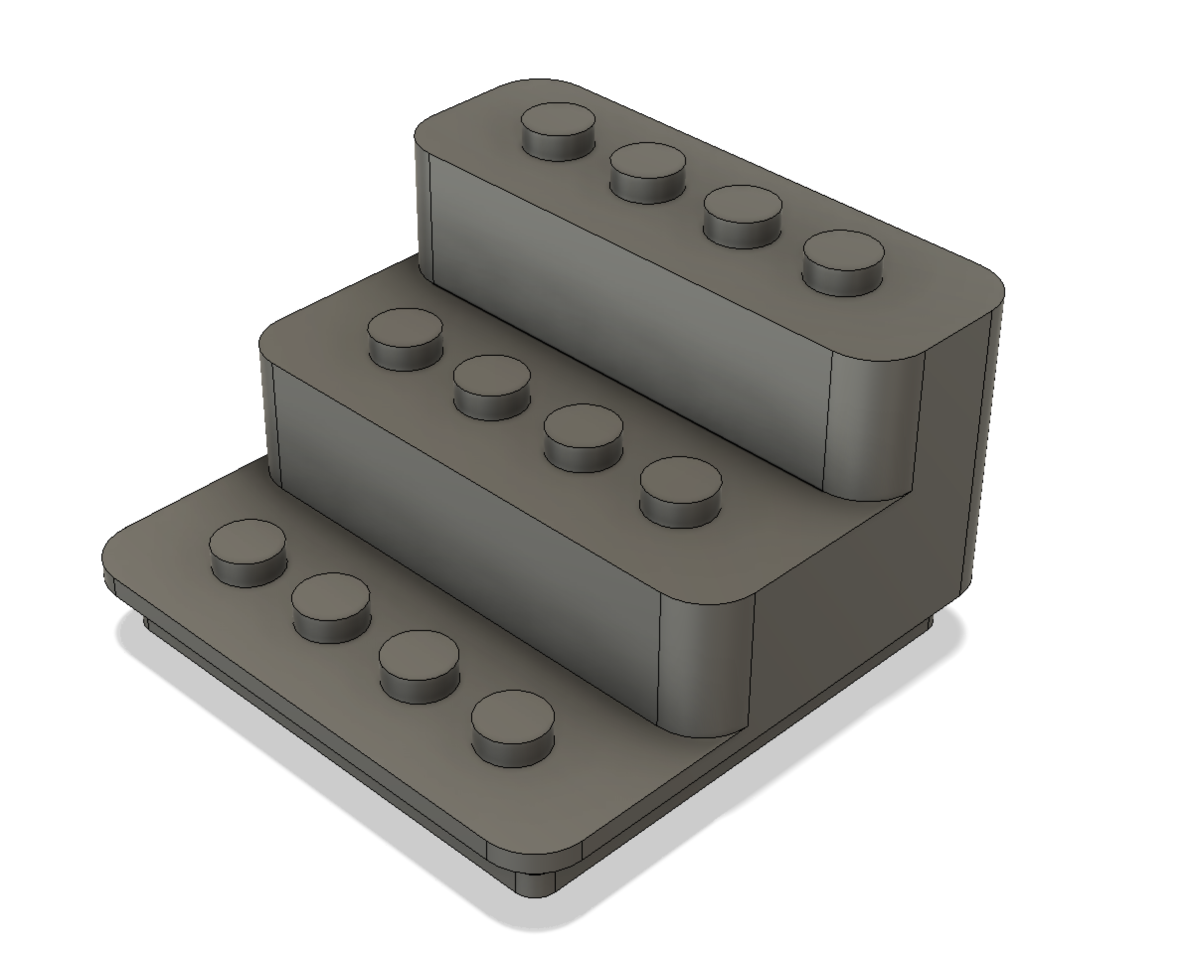 Gridfinity Minifigure 3 tier Display base 1x4 by VersusMakes | Download ...