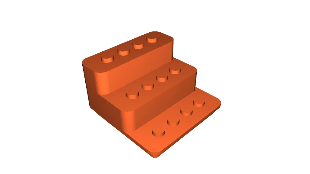 Gridfinity Minifigure 3 tier Display base 1x4 by VersusMakes | Download ...