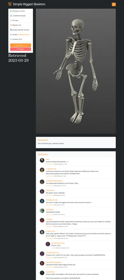 Skeleton with rig by Books | Download free STL model | Printables.com