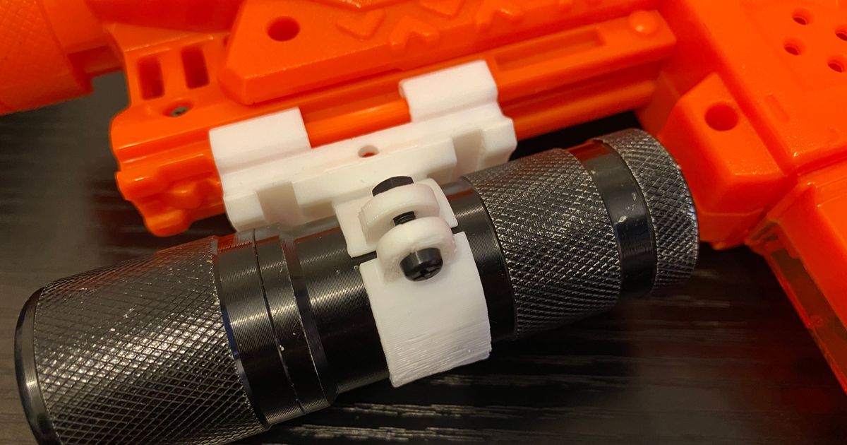 Nerf Rail Flashlight by StickyRib | Download free STL model ...