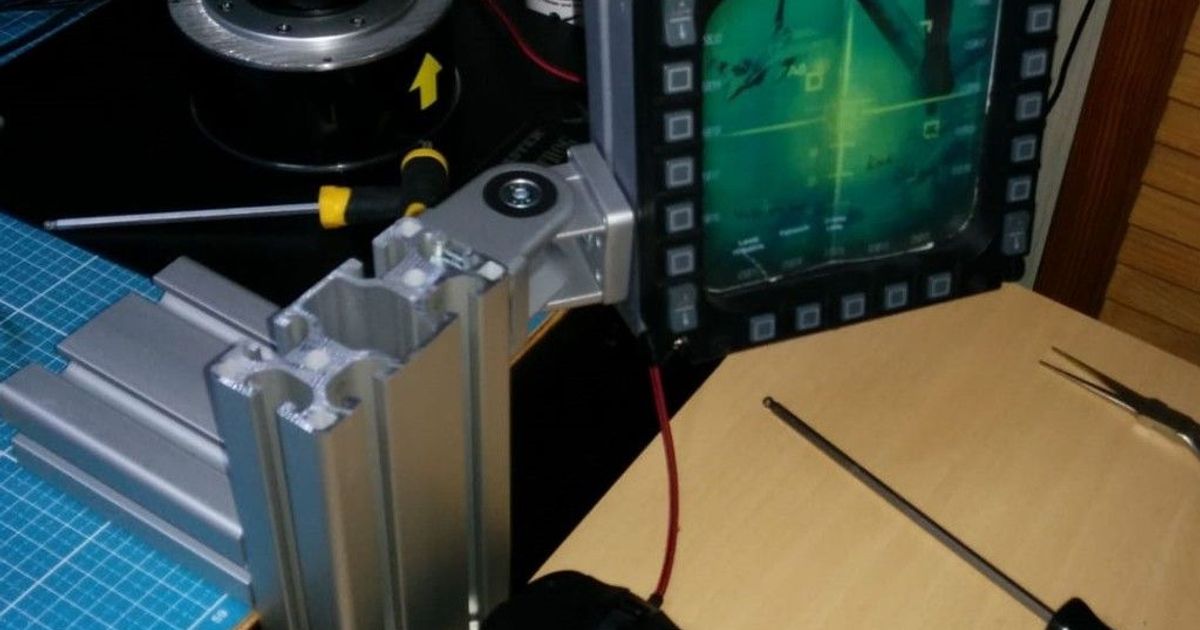 Mount for Thrustmaster MFD Cougar with Monstertech Table Mount or ...