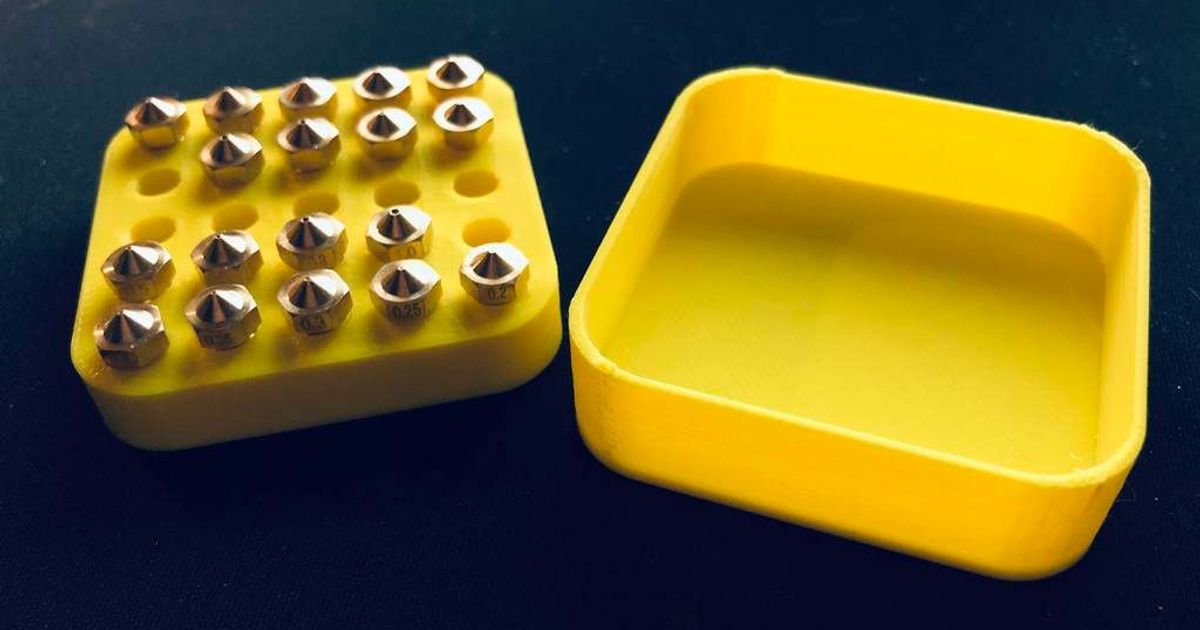Nozzle Box for 25 E3D style Nozzles by davidm84 | Download free STL ...