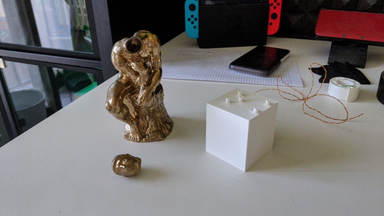 Ace Attorney thinker clock statue by Agasa's Workshop | Download free ...