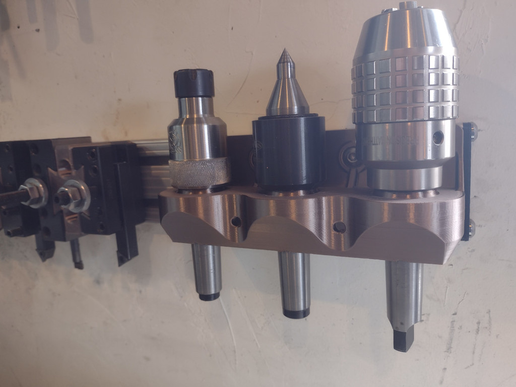 MT3 tailstock tool rack for 3034-lite T-slot rail by Ken226 | Download ...