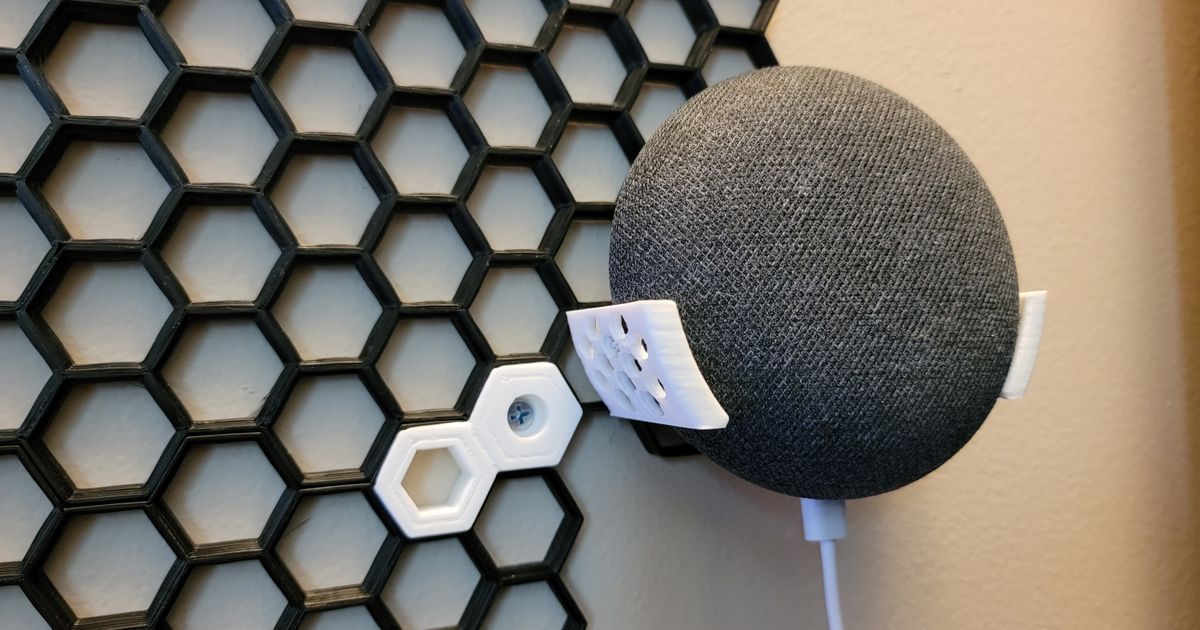 Google Home Mini mount for Honeycomb Storage Wall by Jre212 | Download ...