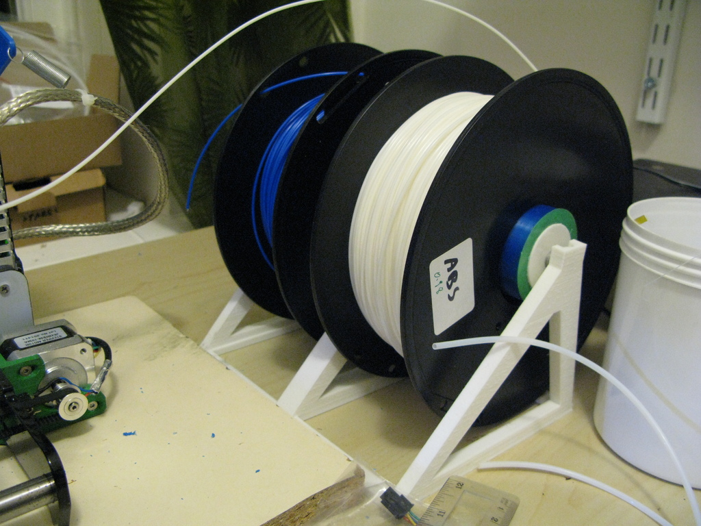 Dual spool/reel rack/holder by bart | Download free STL model ...