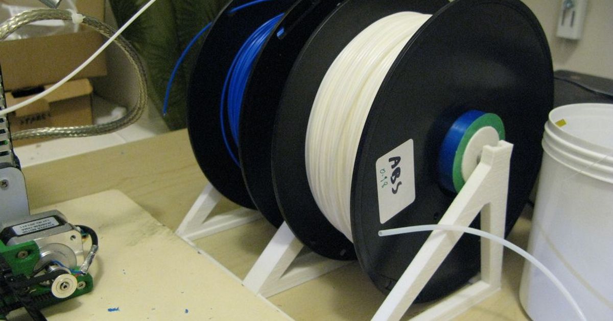 Dual spool/reel rack/holder by bart | Download free STL model ...
