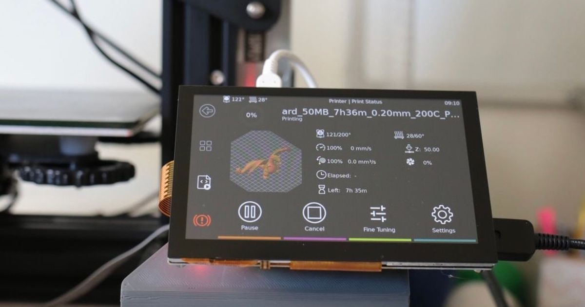Raspberry Pi Screen Mount For Ender 3 Octodash Klipperscreen By