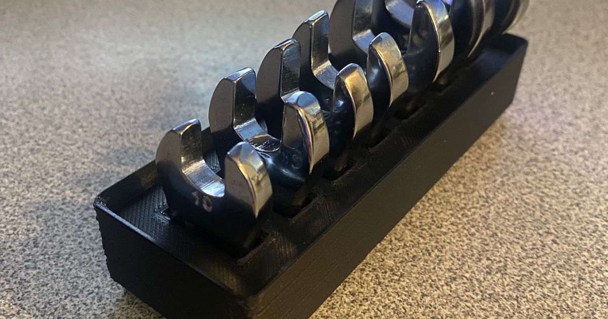 Gridfinity Harbor Freight Pittsburgh Crowfoot Wrench Set Holder by Propaganda | Download free ...