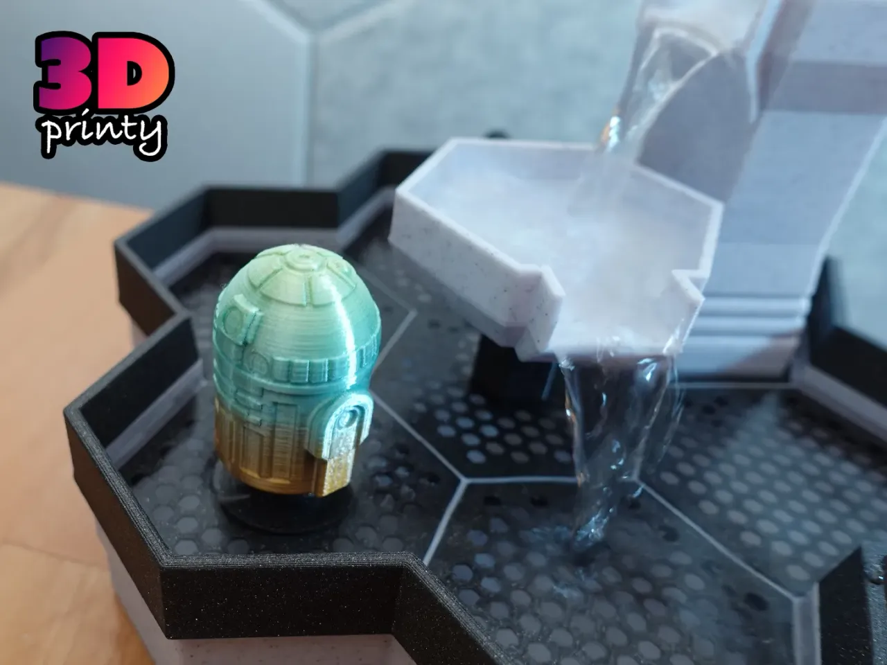 Modular Desktop Fountain - Bobblehead Adaptor by 3D Printy | Download ...