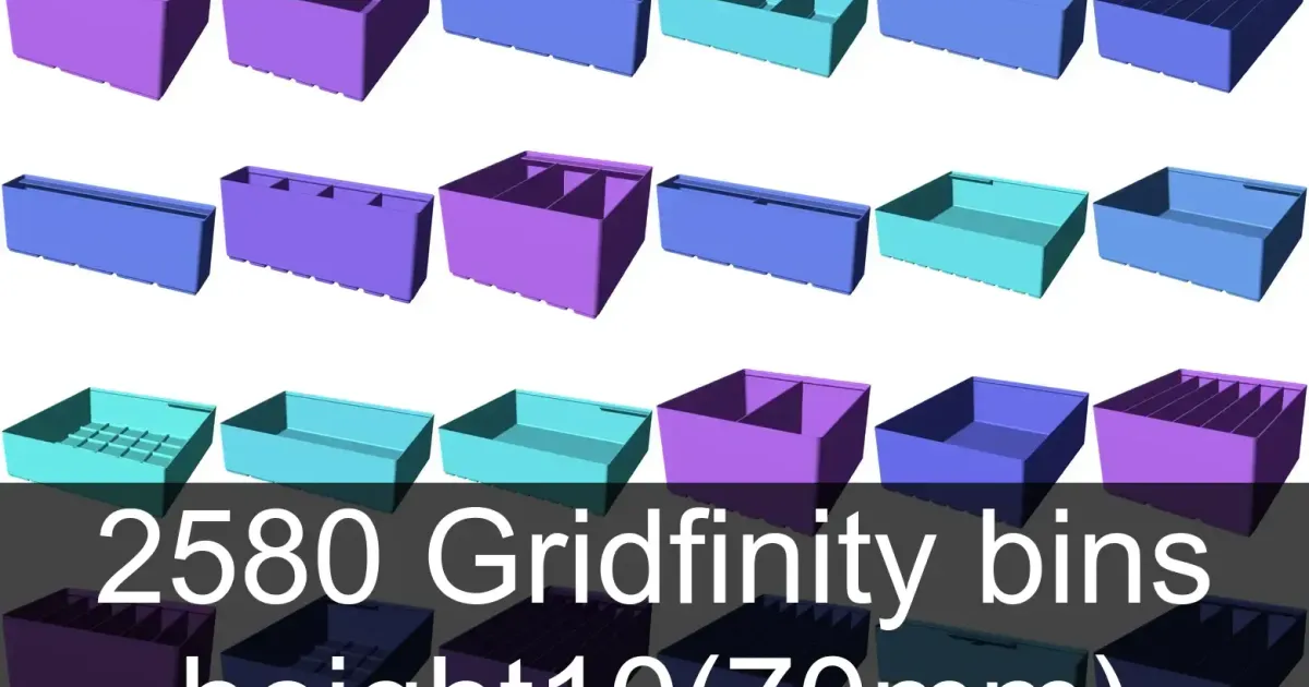 Gridfinity cups height 10 (74mm) collection by Max | Download free STL ...