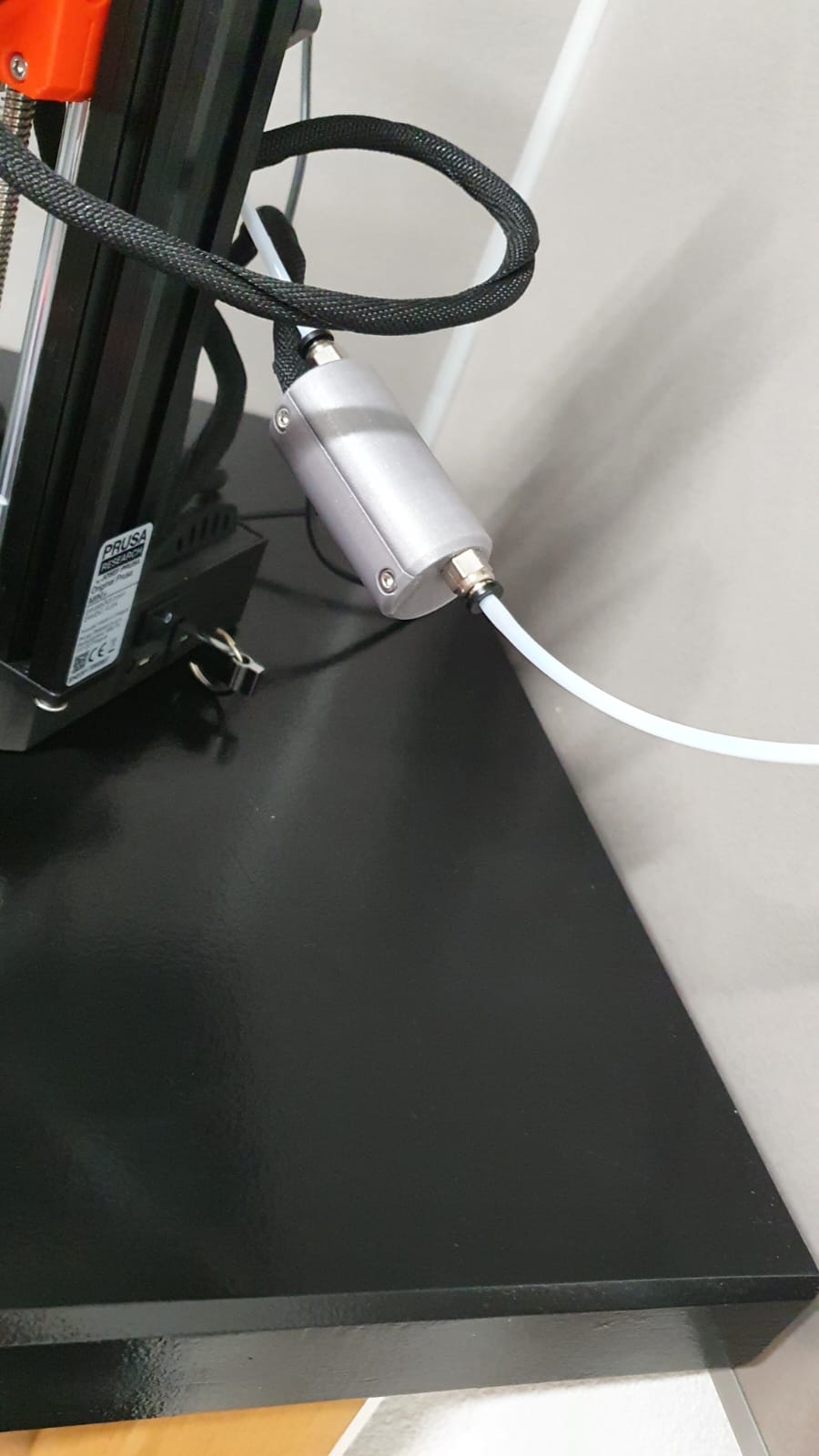 Improved Prusa Mini+ Filament Sensor with PTFE tube quick fittings by ...
