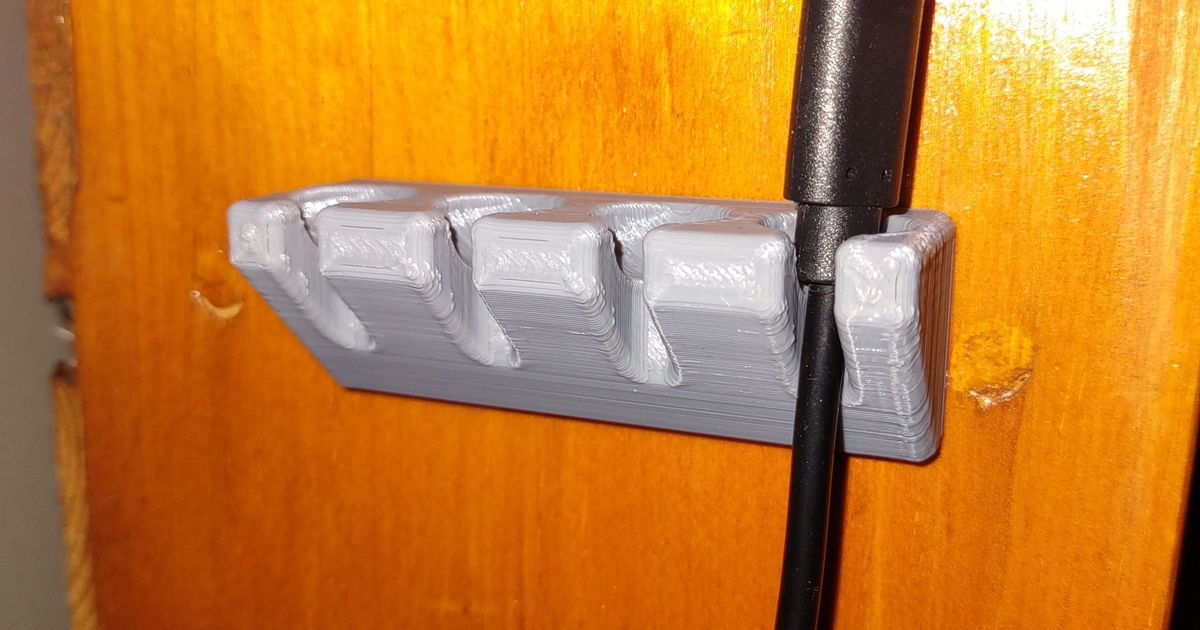 USB Cable Stand For Desk Edges (Tape or Glue Mounting) by NoisyElectron ...