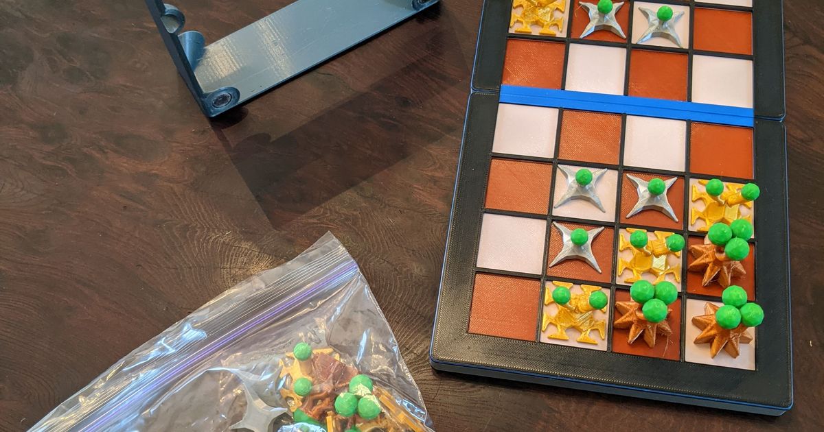 Martian Chess set - pieces, board, box by Darren | Download free STL ...