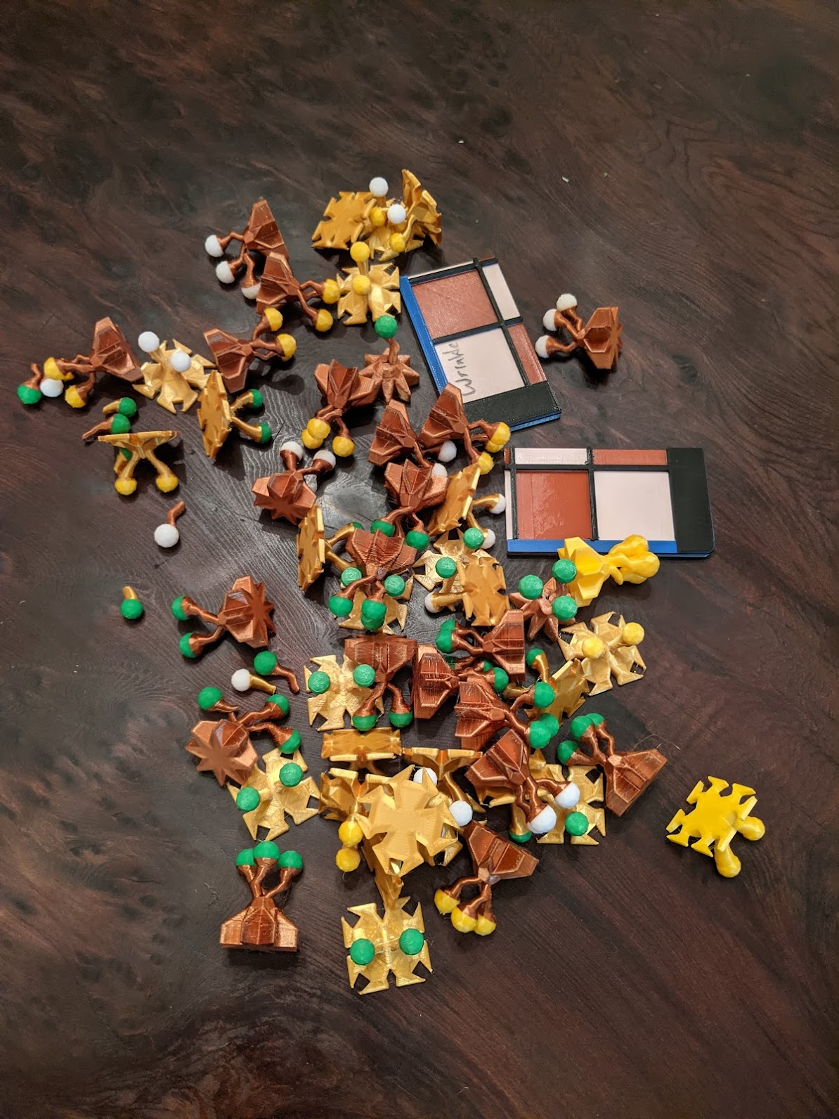 Martian Chess set - pieces, board, box by Darren | Download free STL ...