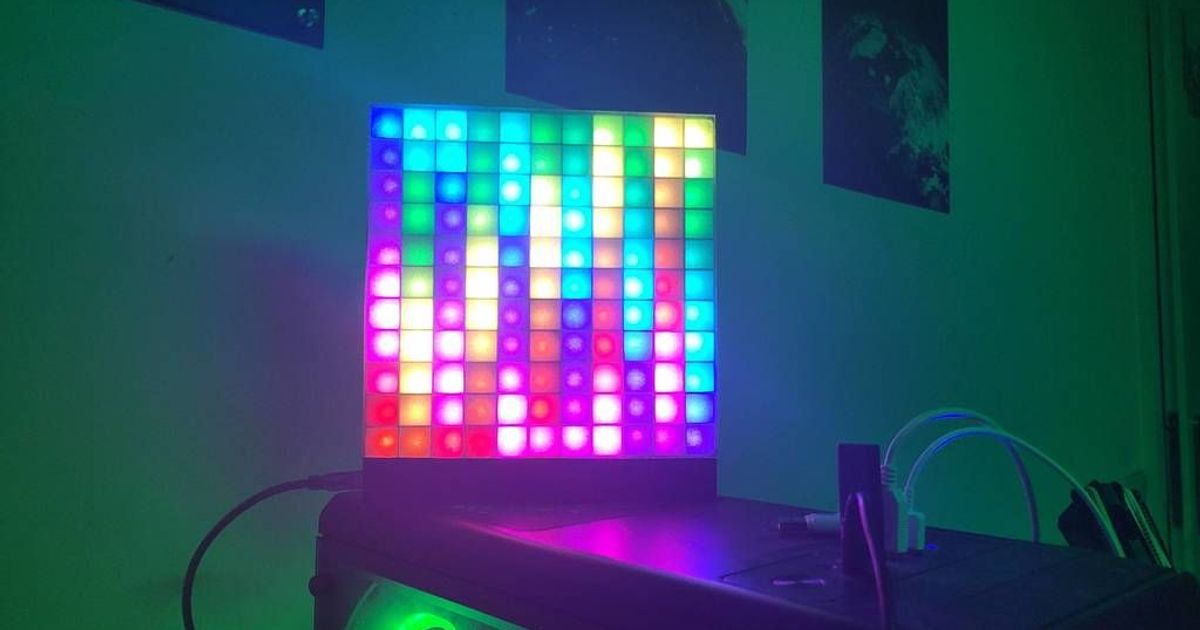 Grid for DIY Neopixel Matrix 11x11 with stand by Felix | Download free ...
