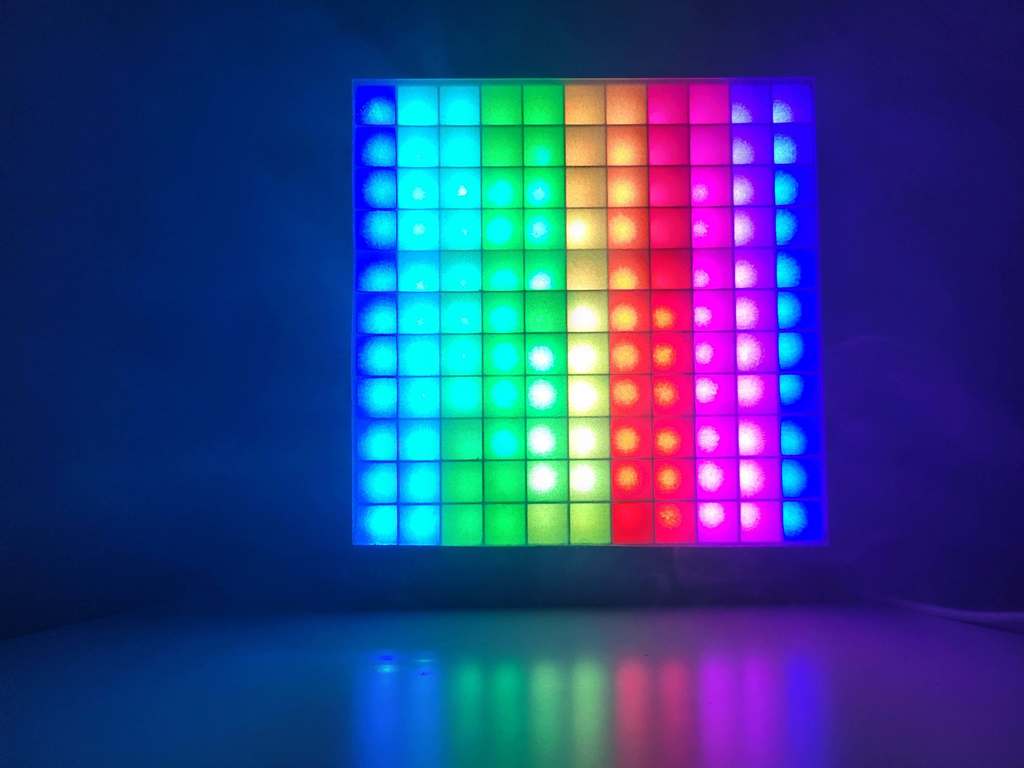 Grid for DIY Neopixel Matrix 11x11 with stand by Felix | Download free ...