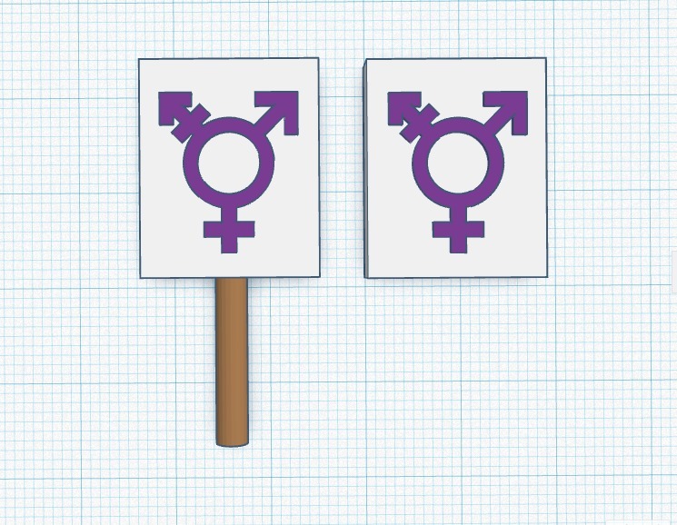 Minifig Transgender Sign by DesignMakeTeach | Download free STL model ...