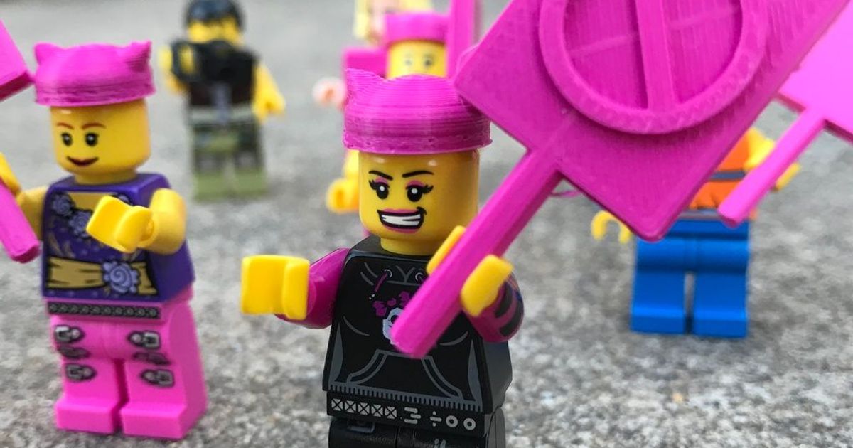 Minifig Women's March Signs by DesignMakeTeach | Download free STL ...